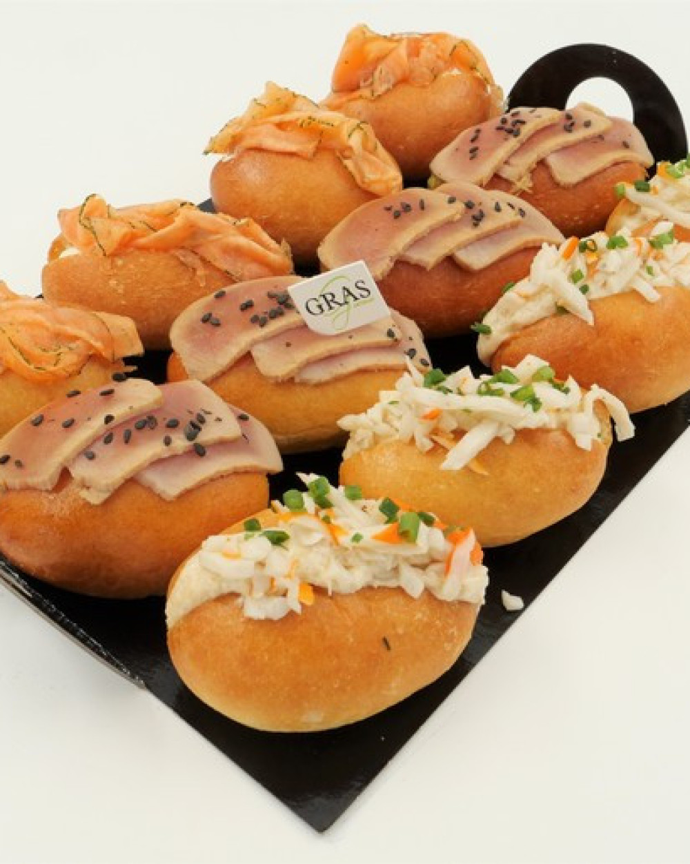 Mini-navettes poisson 12 pièces | Boucherie Traiteur Gras